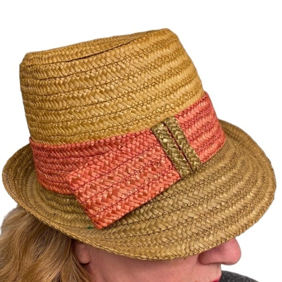 Accessories | Vintage Straw Bucket Hat Midcentury Mcm 5s Beach | Poshmark